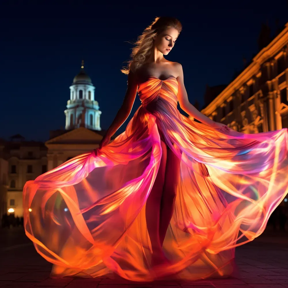 Stunning Light Dresses Midjourney Prompt | PromptBase