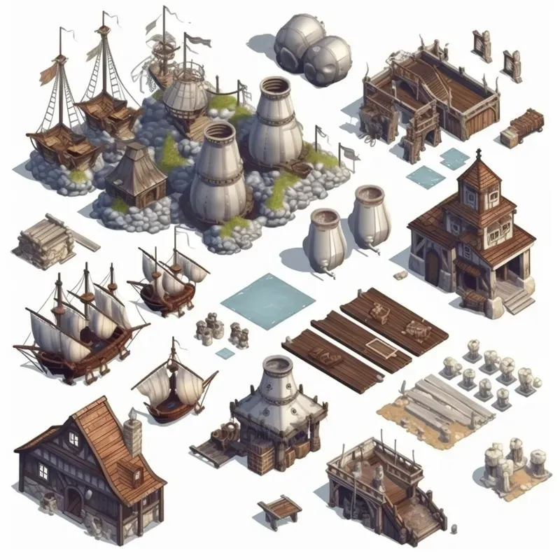 Game Asset Sheets Midjourney Prompt | PromptBase