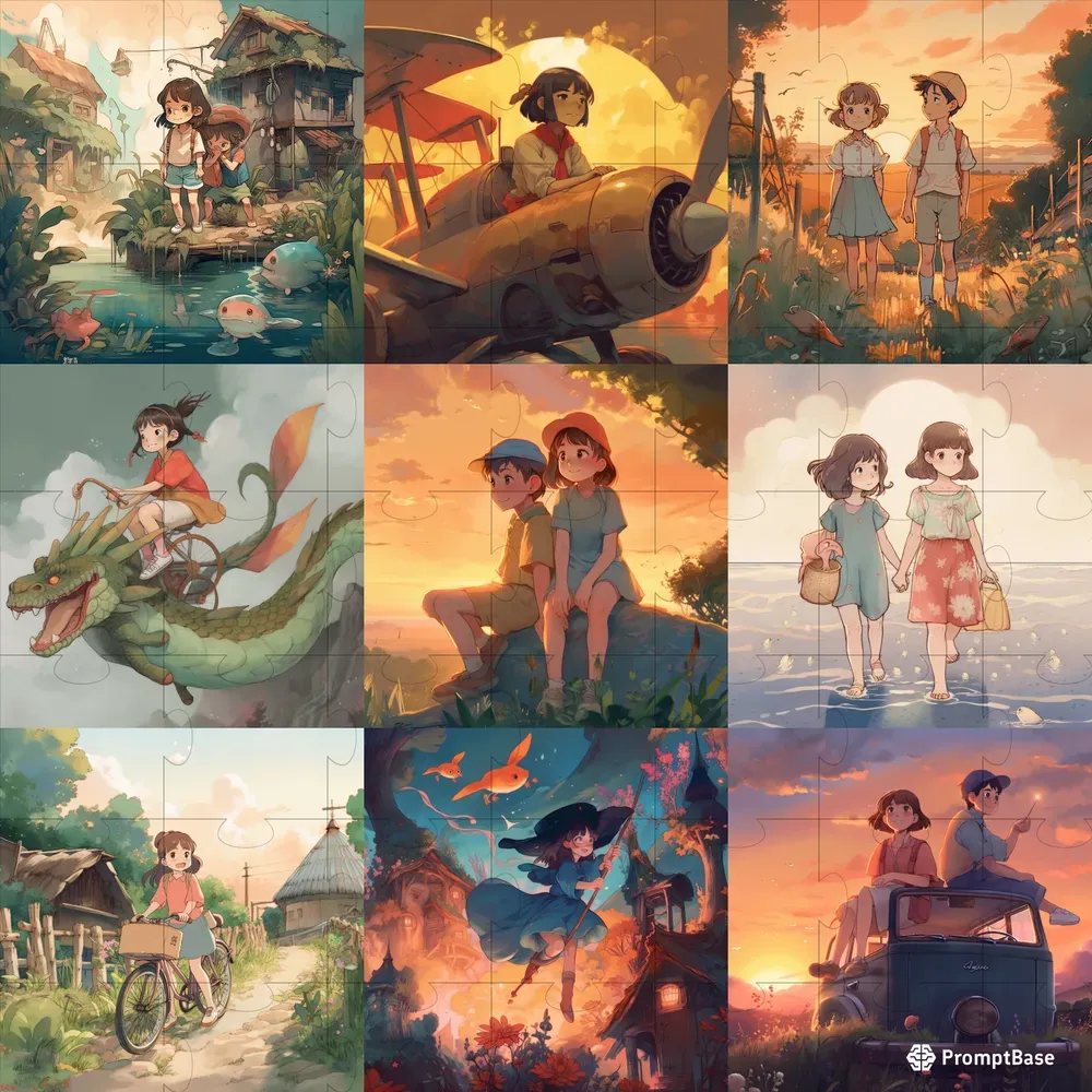 Children Books Studio Ghibli Style Midjourney Prompt | PromptBase