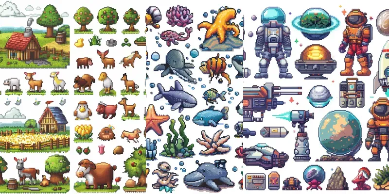 8bit Pixel Art Spritesheets Midjourney Prompt | PromptBase