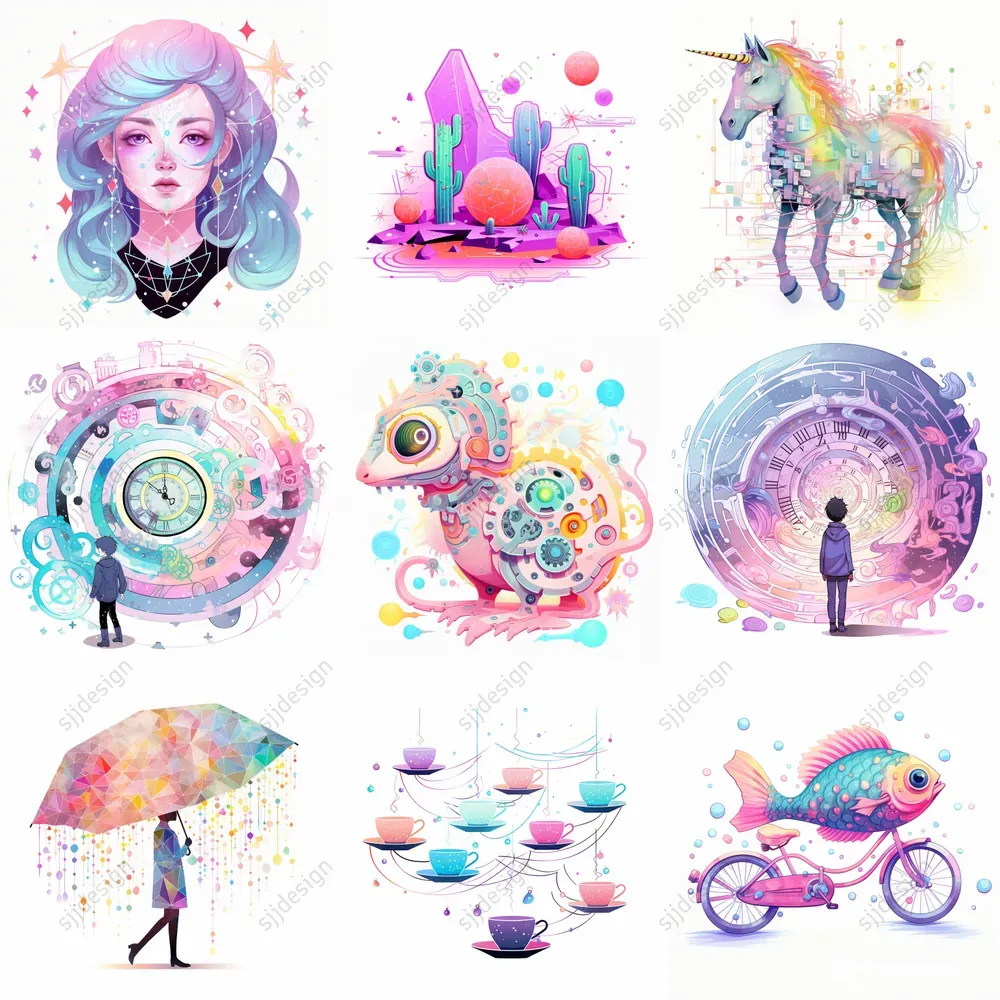 Kawaii Neon Poly Art Midjourney Prompt | PromptBase