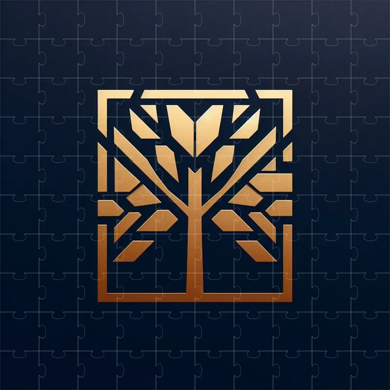 Elegant Metallic Geometric Icon Logos DALL·E Prompt | PromptBase