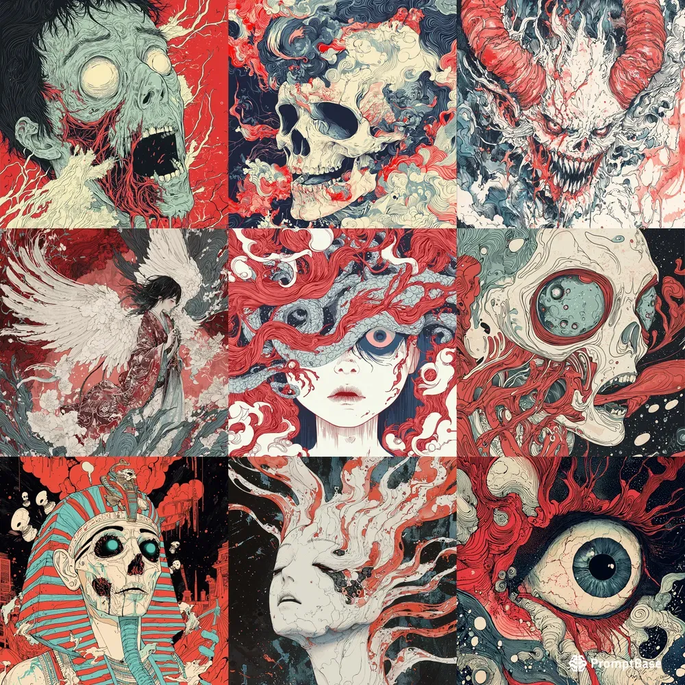 Disturbing Visual Experiences Midjourney Prompt | PromptBase