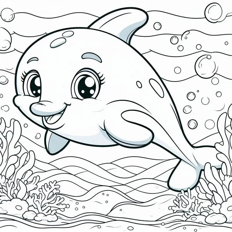 Underwater Cartoon Coloring Pages DALL·E Prompt | PromptBase