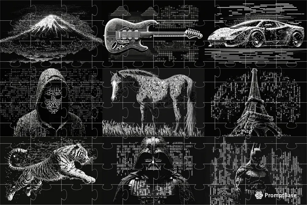 Ascii Code Designs Midjourney Prompt | PromptBase