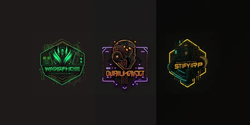 Cyberpunk Style Technology Logos Midjourney Prompt | PromptBase