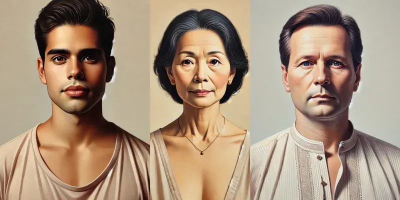 Realistic Portraits Of Diverse People DALL·E Prompt | PromptBase