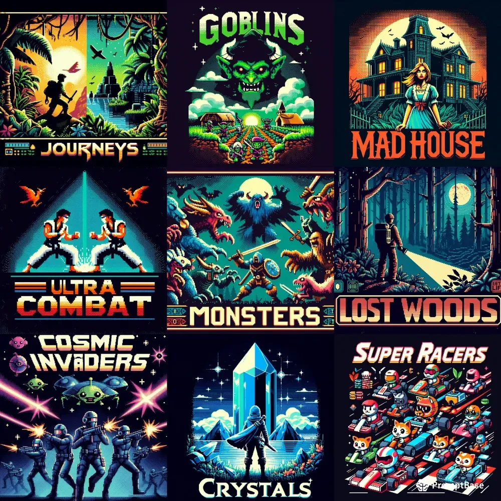 8bit Posters DALL·E Prompt | PromptBase