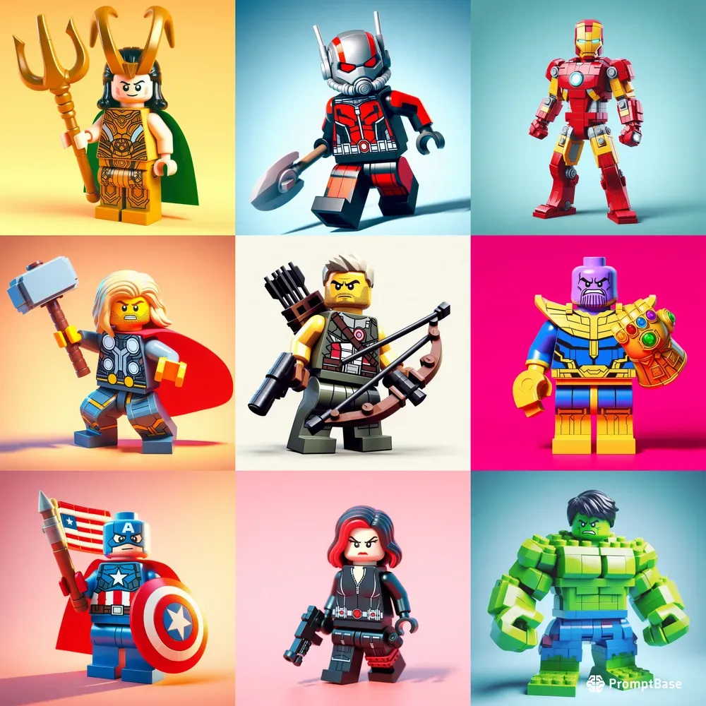 Legostyle Comic Funs DALL·E Prompt | PromptBase