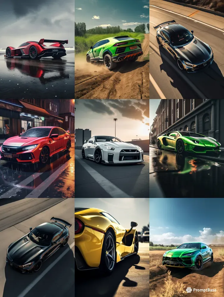 Professional Cars Photos Midjourney Prompt | PromptBase