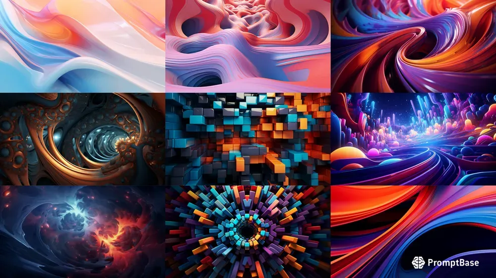 Abstract 3D Backgrounds Midjourney Prompt | PromptBase