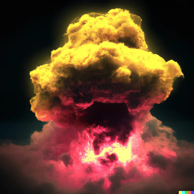 Psychedelic Nuclear Explosion Paintings DALL·E Prompt | PromptBase