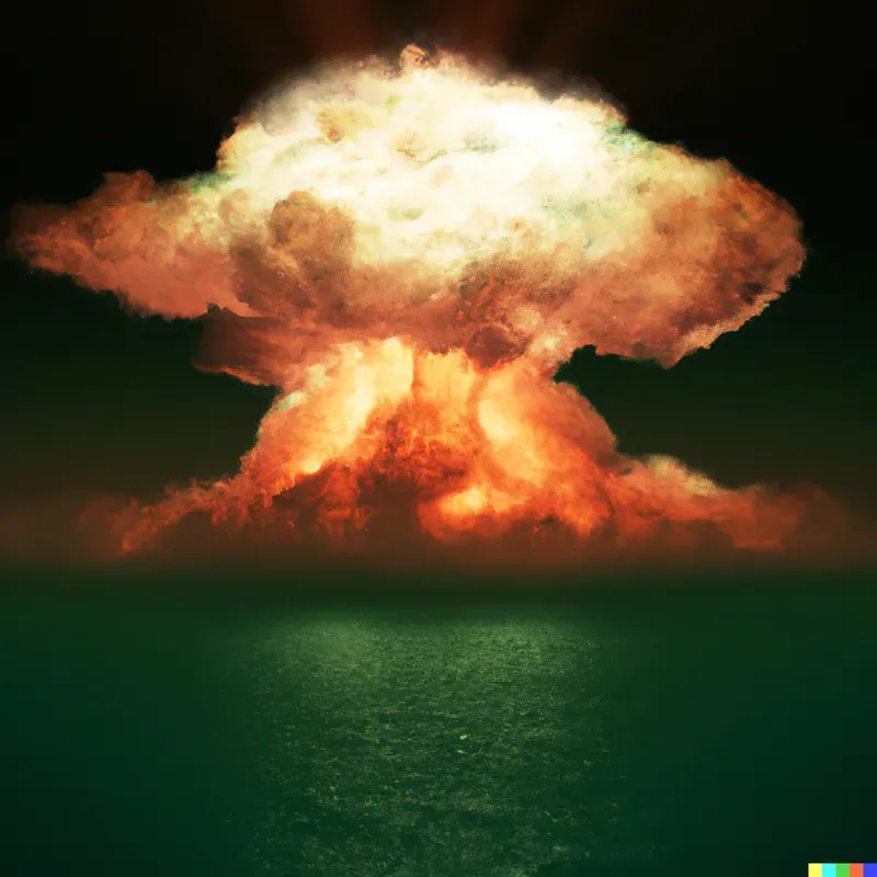 Psychedelic Nuclear Explosion Paintings DALL·E Prompt | PromptBase