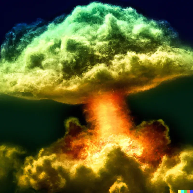 Psychedelic Nuclear Explosion Paintings DALL·E Prompt | PromptBase