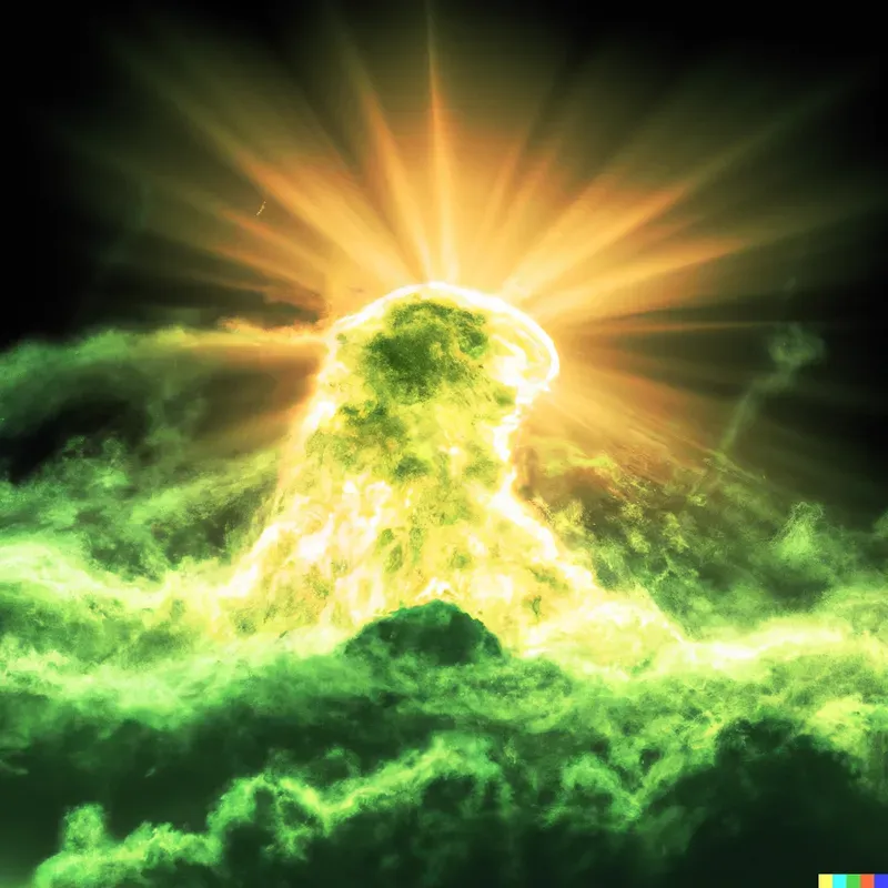Psychedelic Nuclear Explosion Paintings DALL·E Prompt | PromptBase
