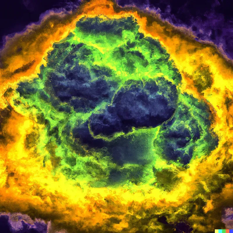 Psychedelic Nuclear Explosion Paintings DALL·E Prompt | PromptBase