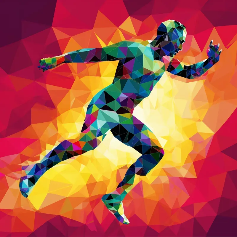 Pop Art Mosaic Athletes Midjourney Prompt | PromptBase