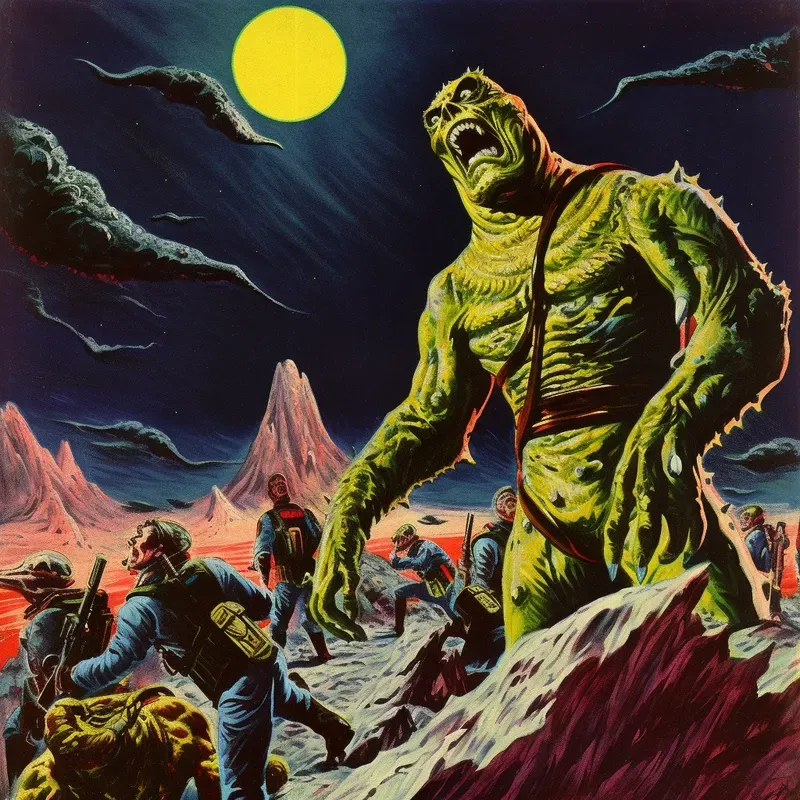 Vintage Pulp Horror Posters Midjourney Prompt | PromptBase