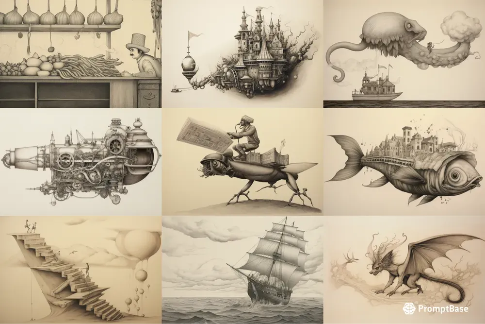 Old Book Illustrations Midjourney Prompt | PromptBase