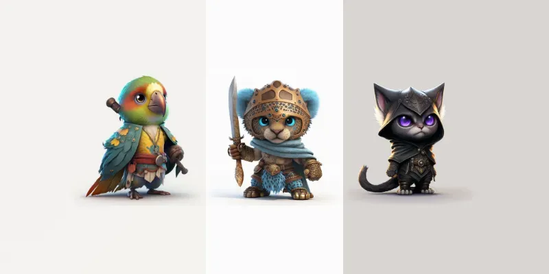 RPG Animal Characters Midjourney Prompt | PromptBase