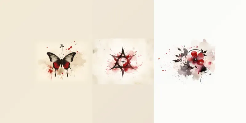 Japanese Calligraphy Red And Black Art Midjourney Prompt | PromptBase