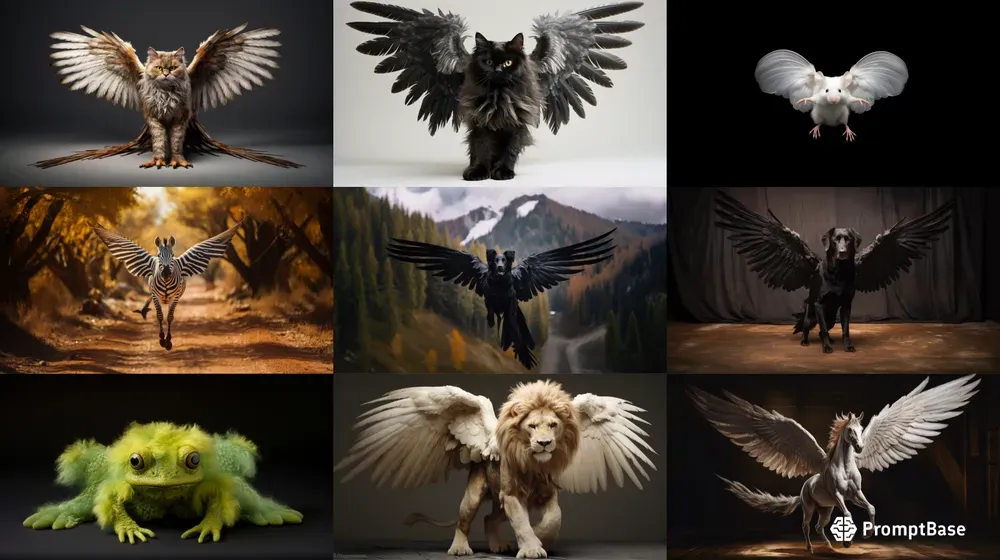 Winged Animals Midjourney Prompt | PromptBase