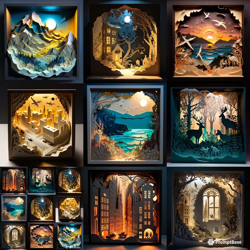 Diorama Fantasy Boxes Midjourney Prompt | PromptBase