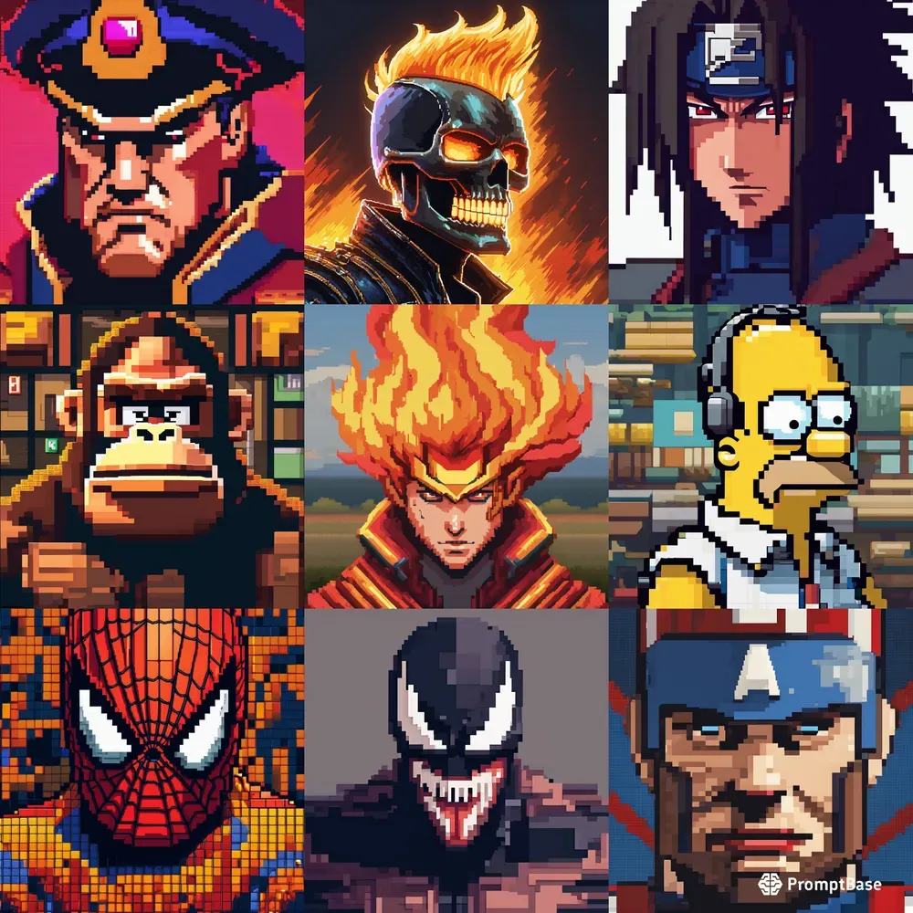 Pixel Art Characters Stable Diffusion Prompt | PromptBase