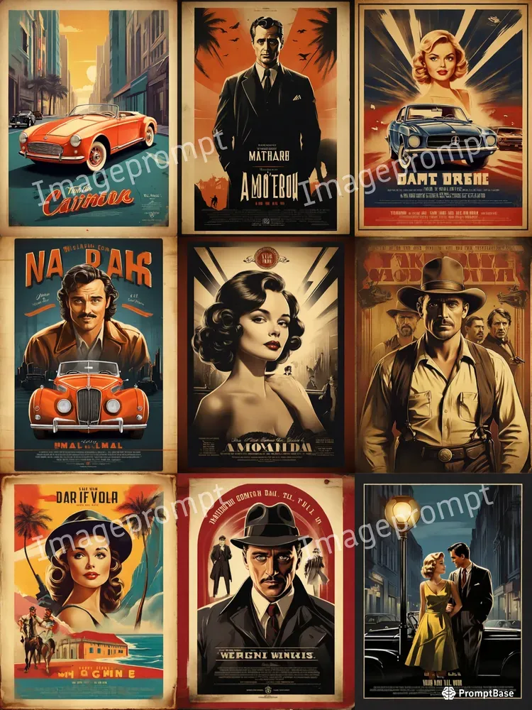 Classic Vintage Movie Poster Designs Leonardo Ai Prompt | PromptBase