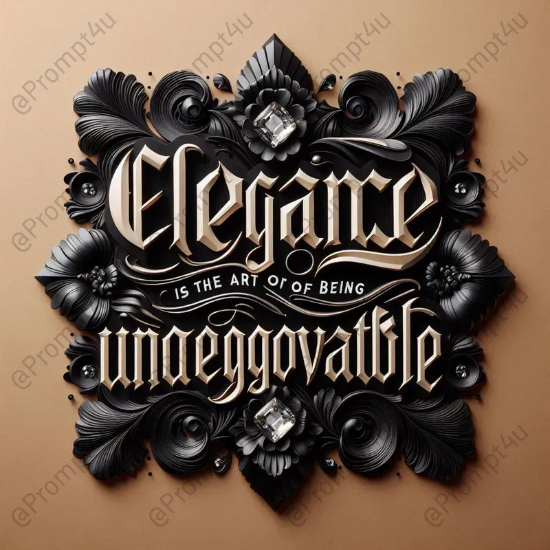 Collections Of Luxurious Quotes DALL·E Prompt | PromptBase