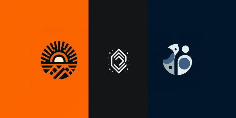 Dual Colors Minimalist Logo DALL·E Prompt | PromptBase