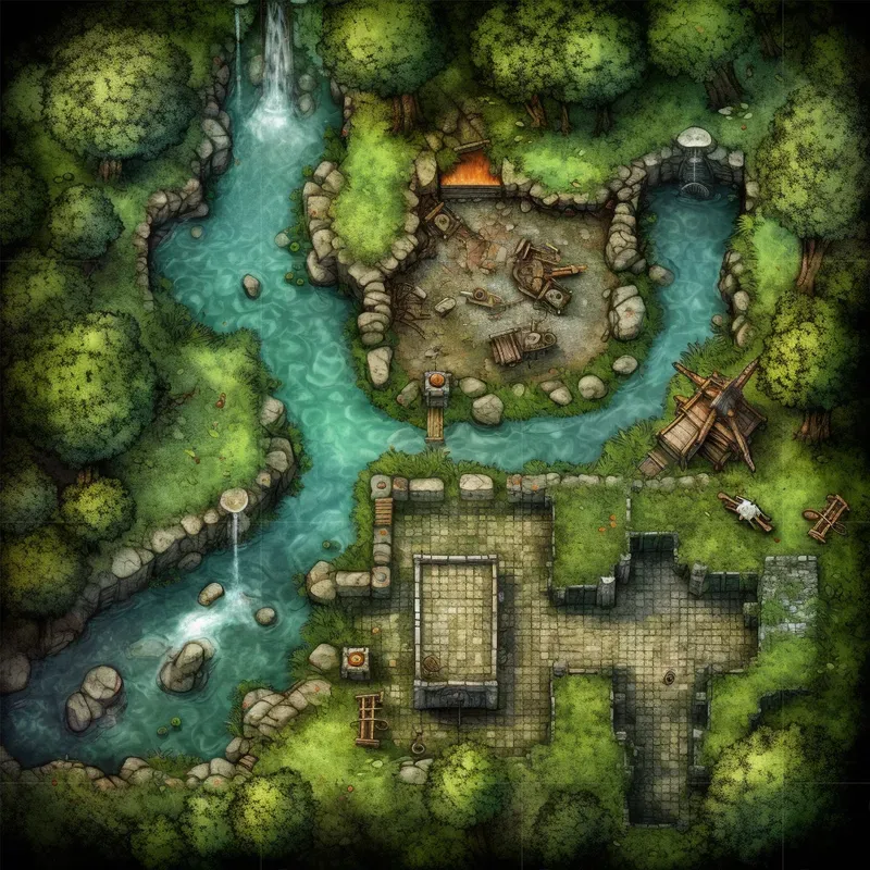 Fast RPG Tabletop Maps Midjourney Prompt | PromptBase