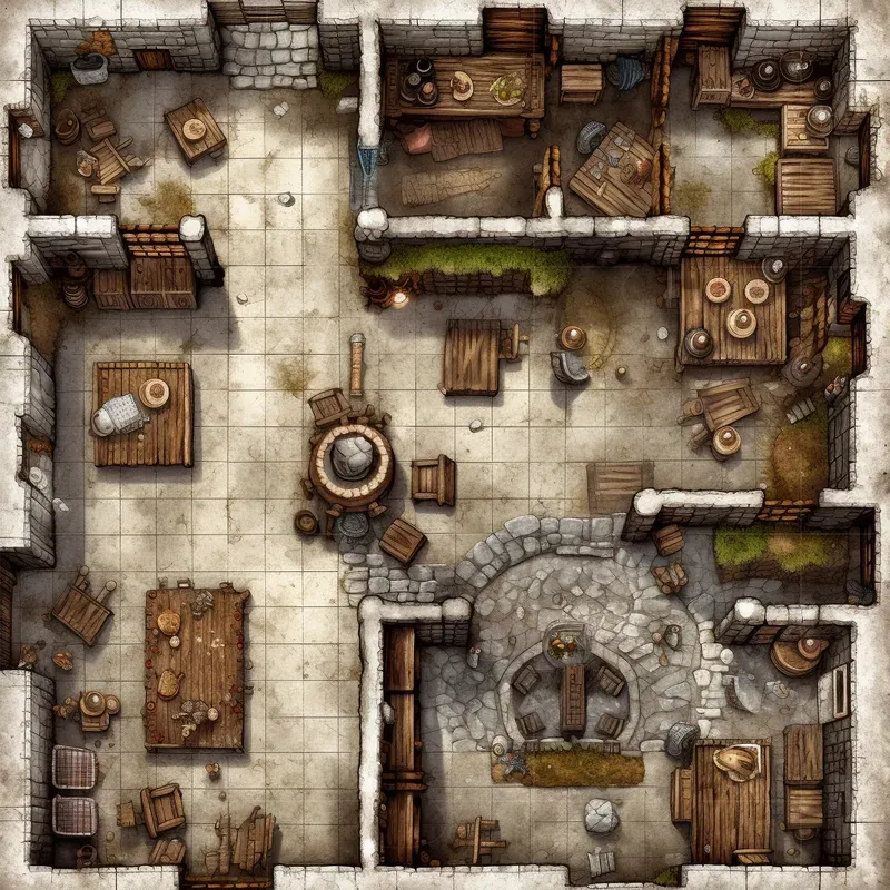 Fast RPG Tabletop Maps Midjourney Prompt | PromptBase