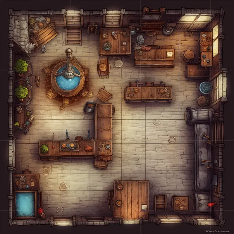 Fast RPG Tabletop Maps Midjourney Prompt | PromptBase