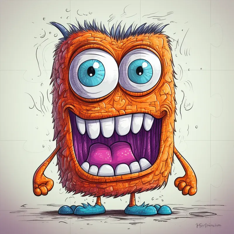 Pencil Drawing Monsters Midjourney Prompt | PromptBase