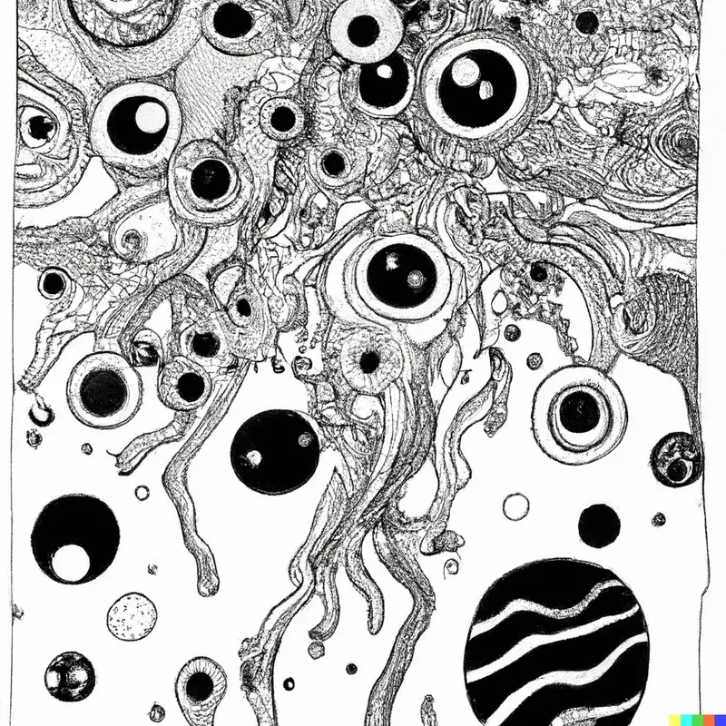 Psychedelic Line Art DALL·E Prompt | PromptBase
