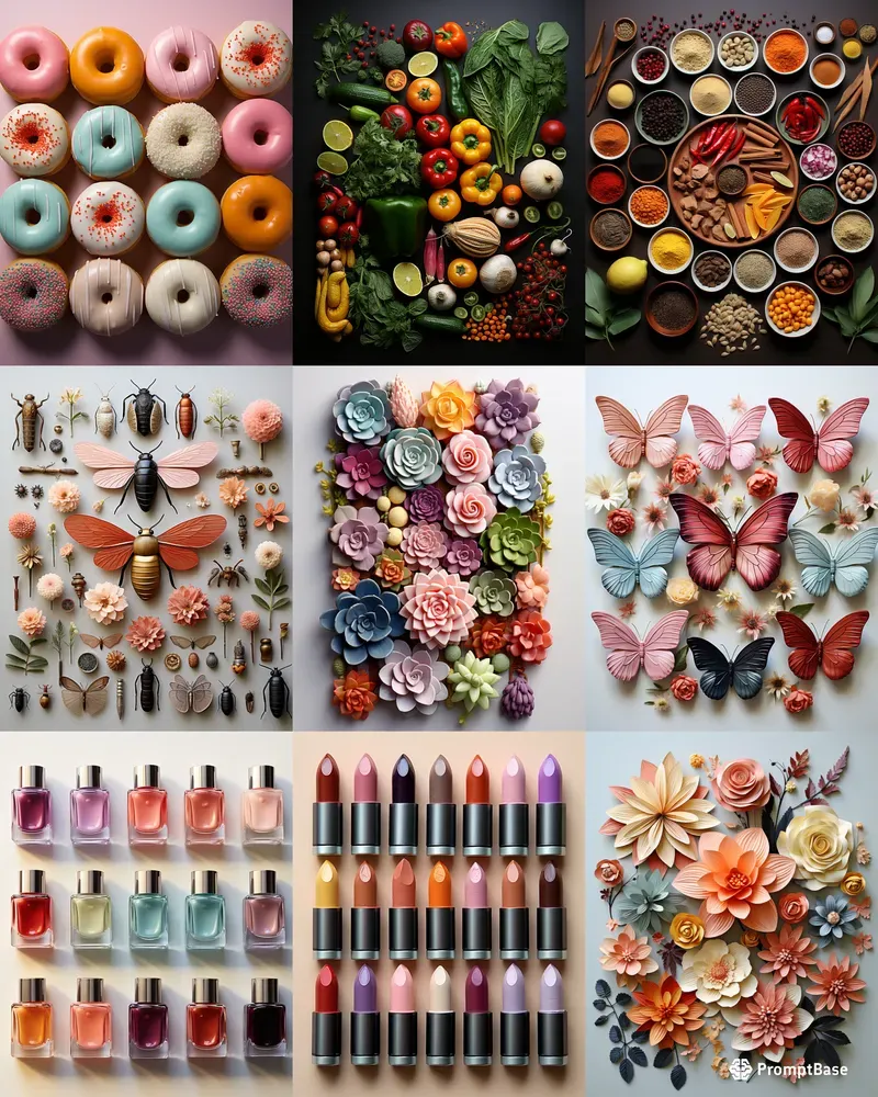 Knolling Art Midjourney Prompt | PromptBase