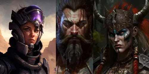 Sci-fi RPG Character Portraits Midjourney Prompt | PromptBase