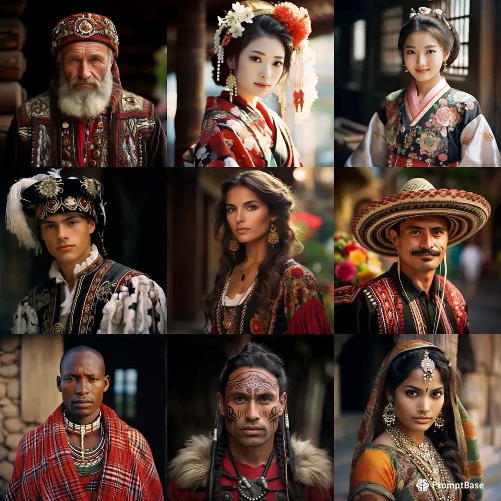 Traditional Cultural Portraits Midjourney Prompt | PromptBase