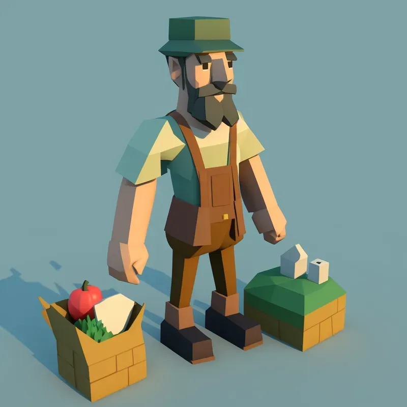 Low Poly 3D Characters Midjourney Prompt | PromptBase