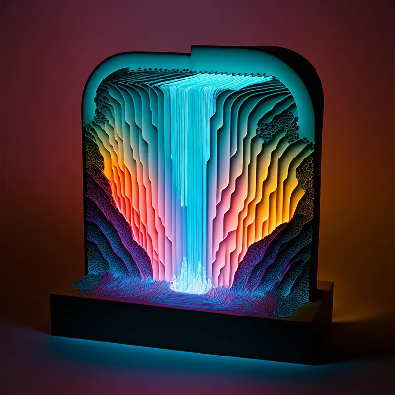 Intricate Light Sculpture Designs Midjourney Prompt | PromptBase