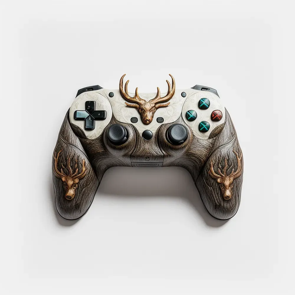 Custom Painted Gaming Controller Designs Midjourney Prompt | PromptBase