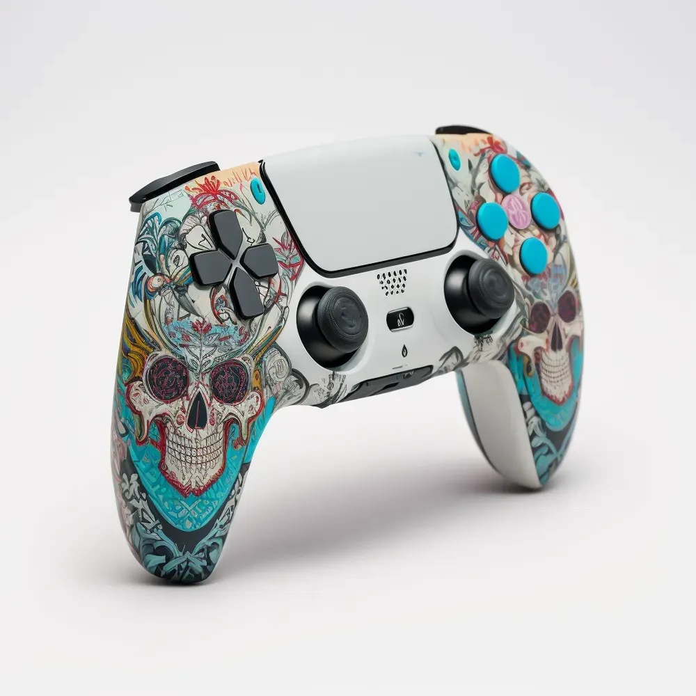 Custom Painted Gaming Controller Designs Midjourney Prompt | PromptBase