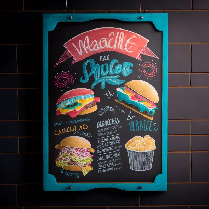 Professional Menu Board Designs Midjourney Prompt | PromptBase