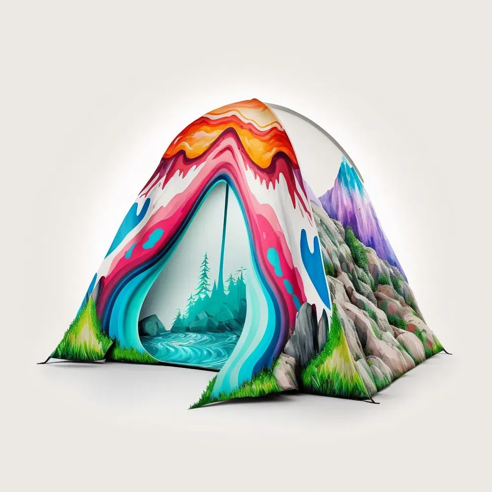 Beautiful Camping Tent Designs Midjourney Prompt | PromptBase