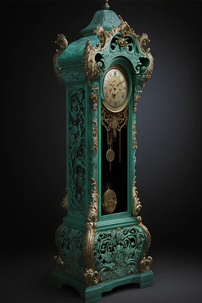 Antique Grandfather Clock Designs Midjourney Prompt | PromptBase