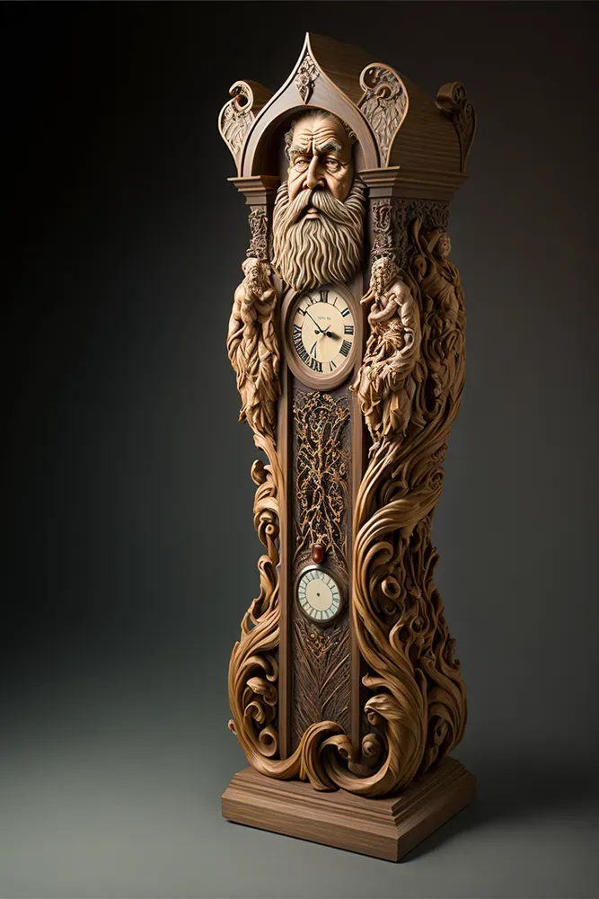 Antique Grandfather Clock Designs Midjourney Prompt | PromptBase