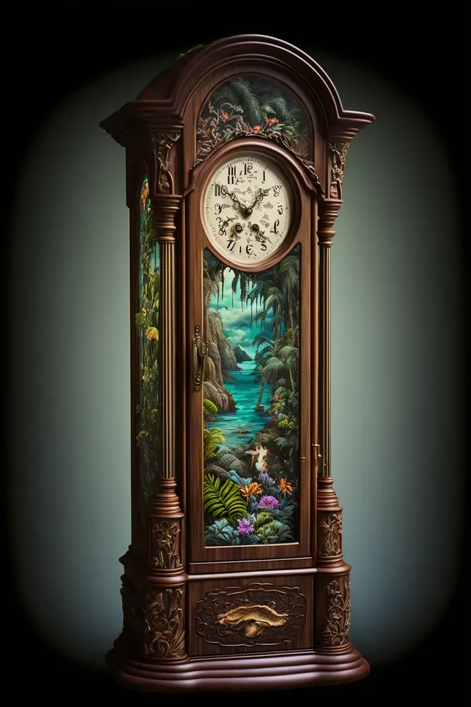 Antique Grandfather Clock Designs Midjourney Prompt | PromptBase