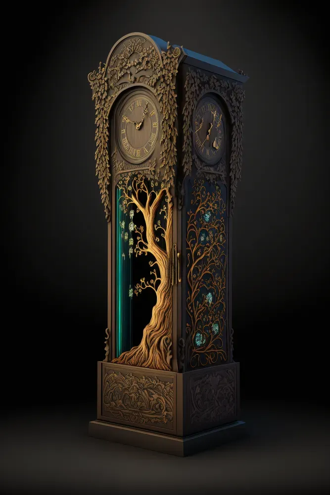 Antique Grandfather Clock Designs Midjourney Prompt | PromptBase