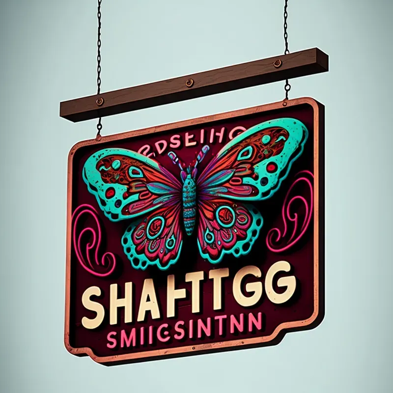 Artistic Hanging Shop Sign Designs Midjourney Prompt | PromptBase